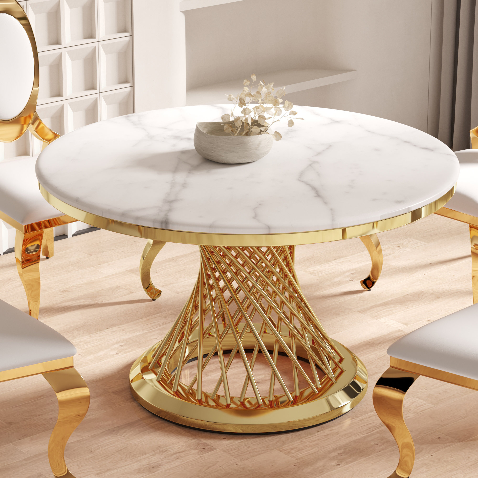 House of Hampton Marble Round Coffee Table Wayfair Canada